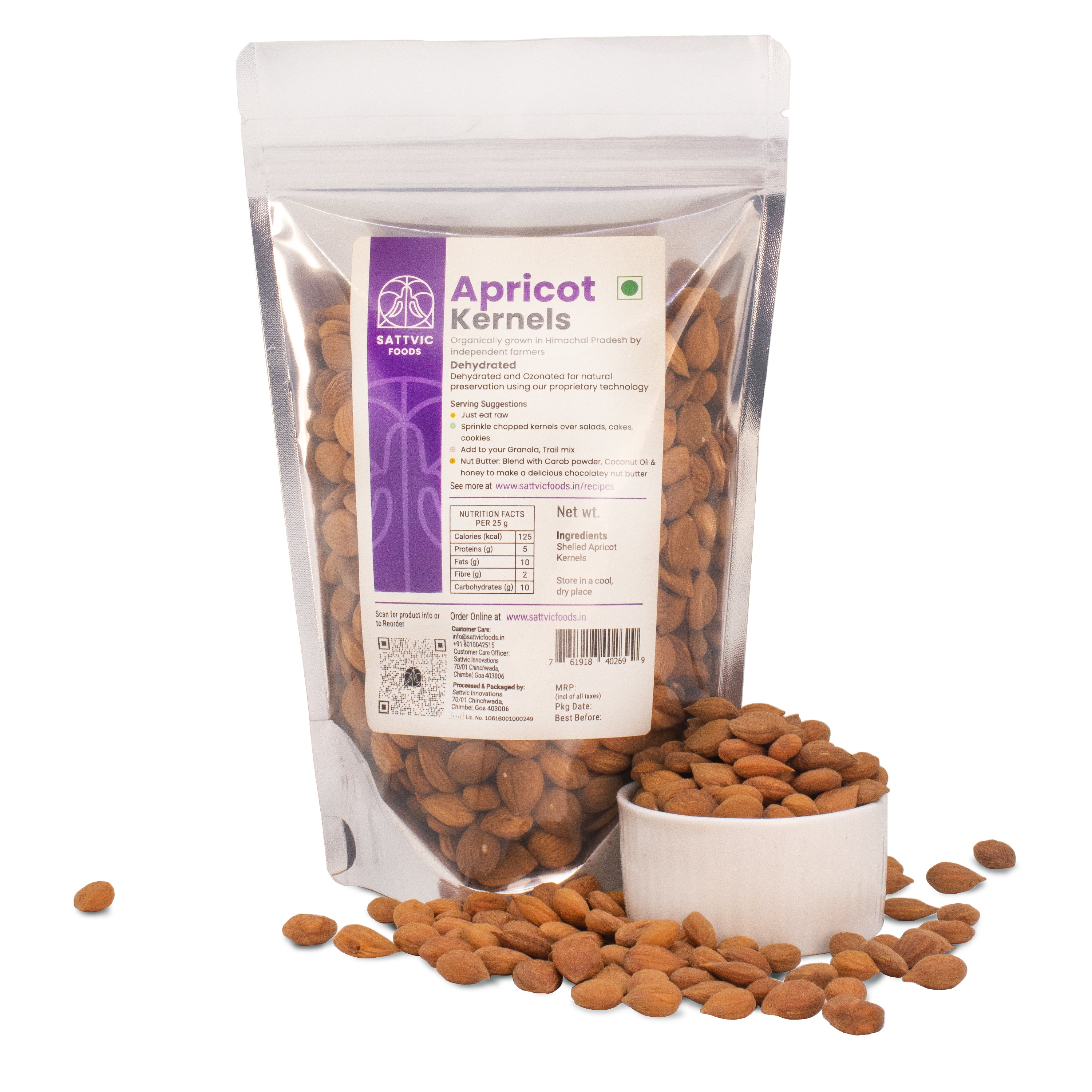 Sweet Apricot Kernels – Sattvic Foods