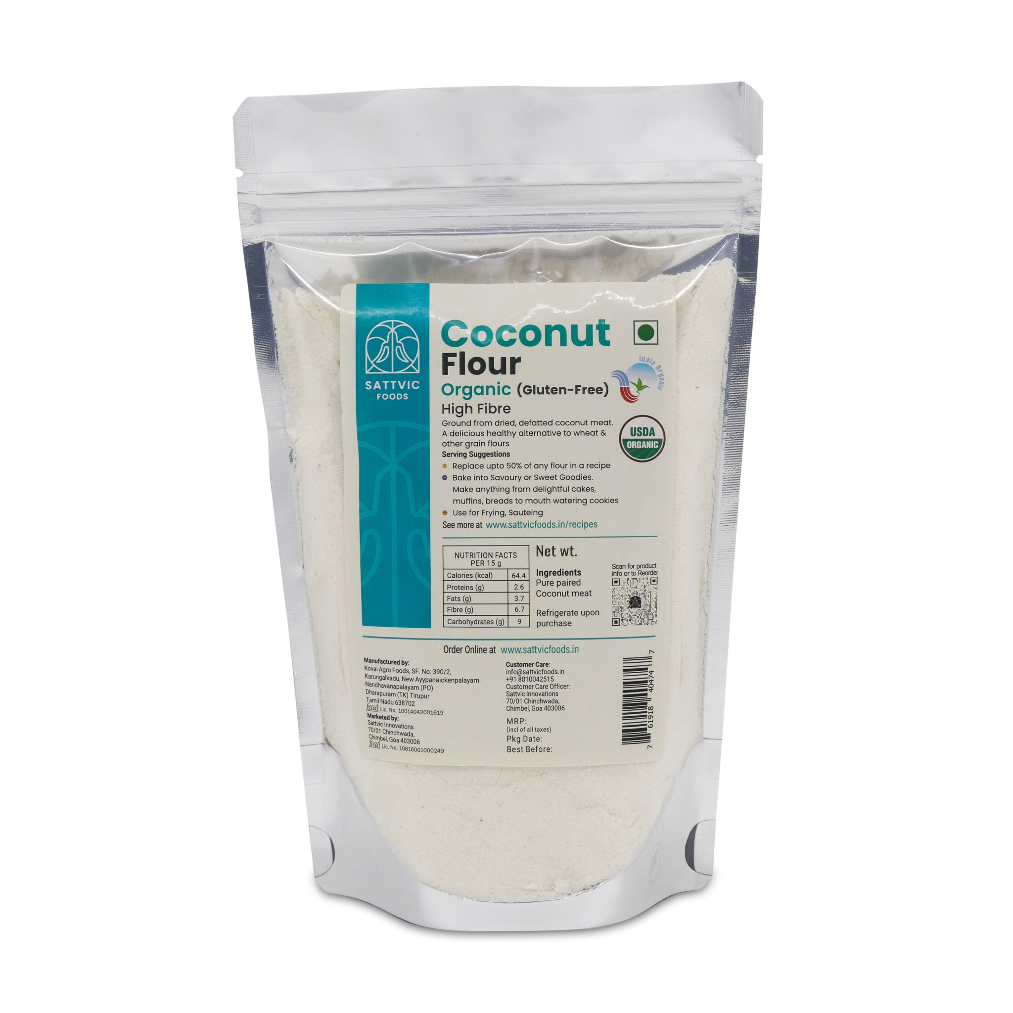 Coconut Flour (Defatted) – Sattvic Foods