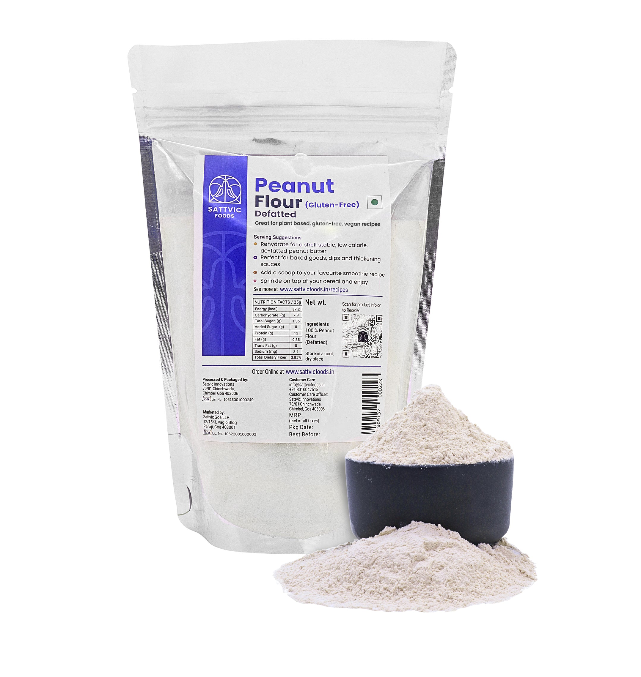 Defatted Peanut Flour (Plant-Based, Vegan & Gluten Free Flour ...