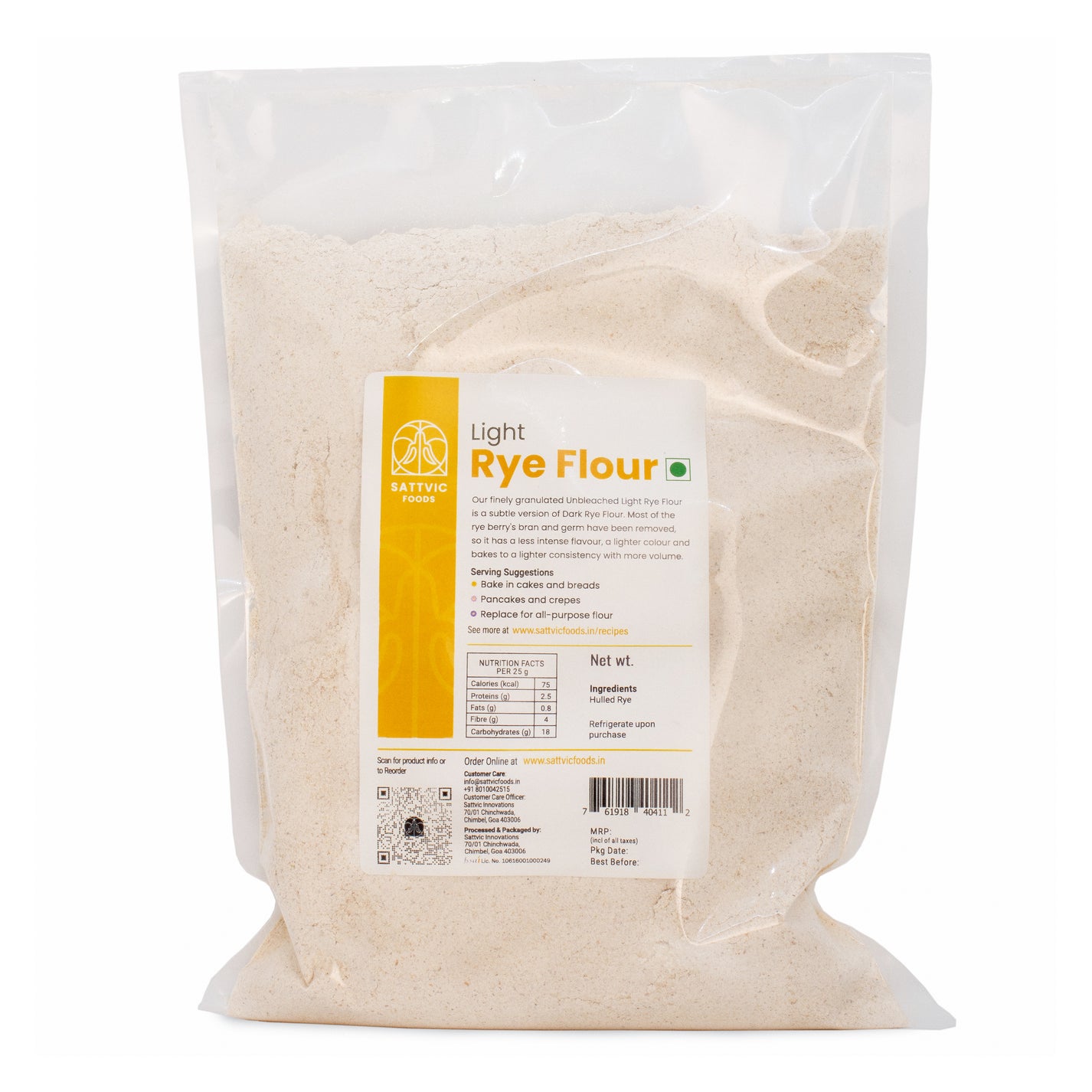 Himalayan Rye Flour | Rich in Dietary Fibre – Sattvic Foods