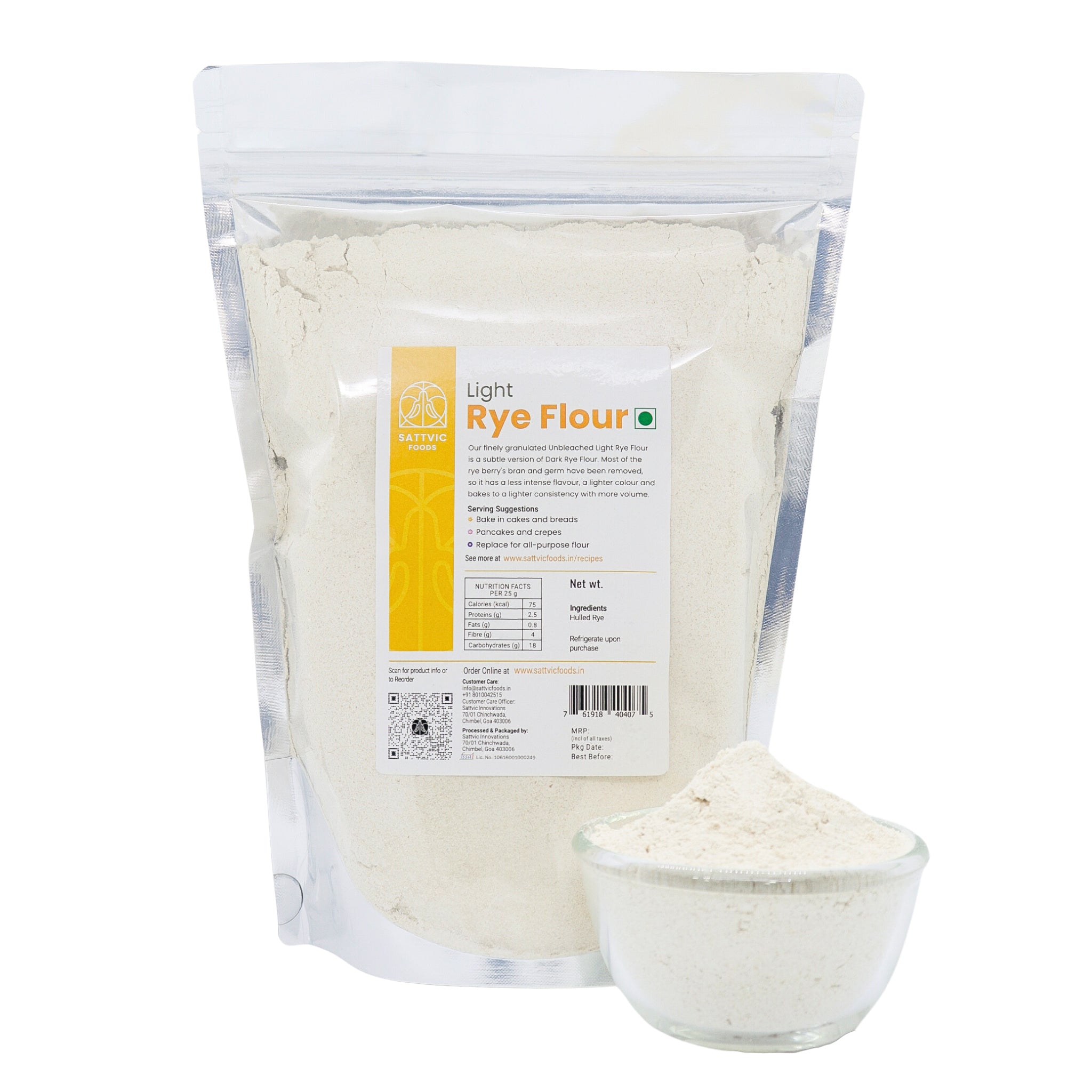 Himalayan Rye Flour | Rich in Dietary Fibre – Sattvic Foods