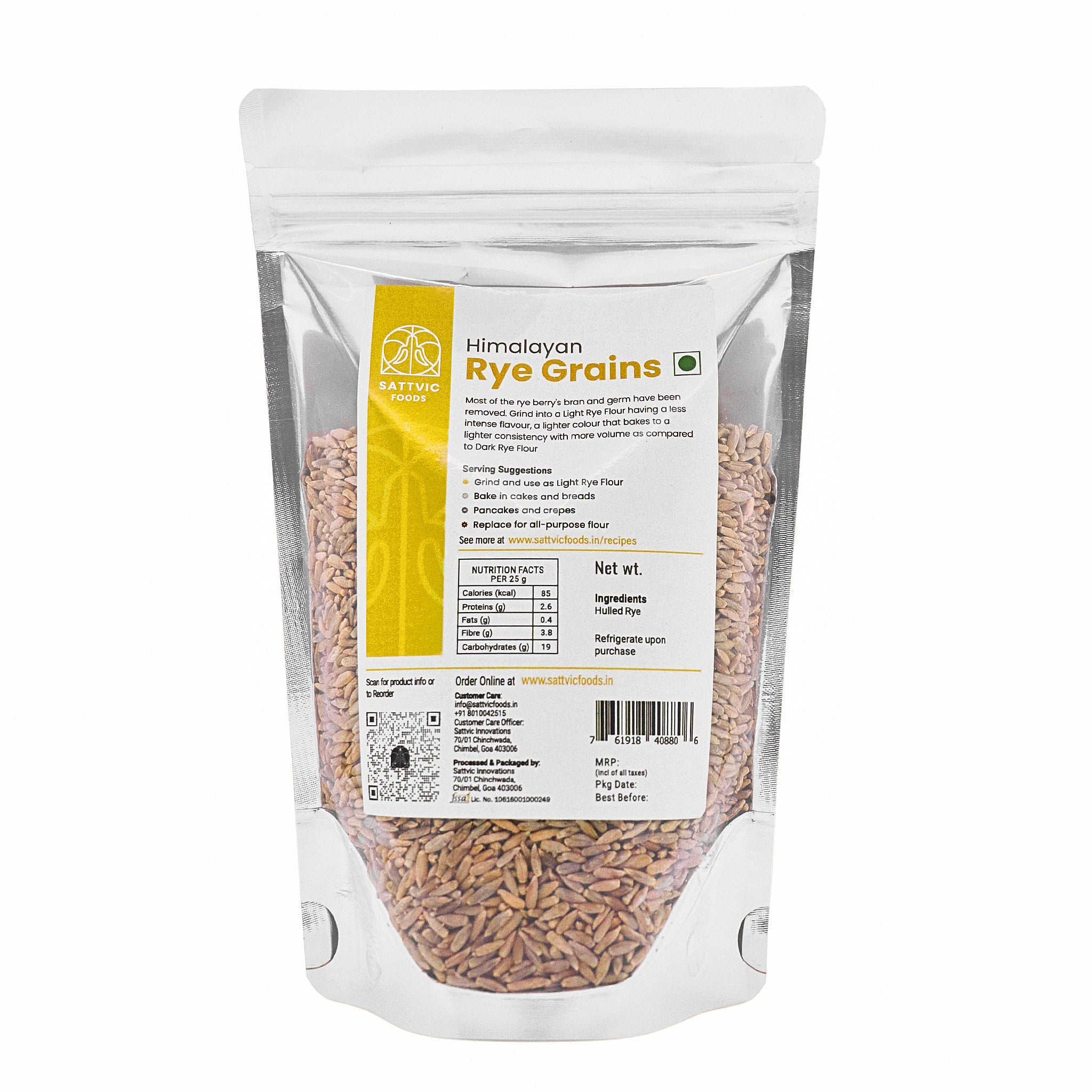 Himalayan Rye Grains | Rich in Dietary Fibre – Sattvic Foods
