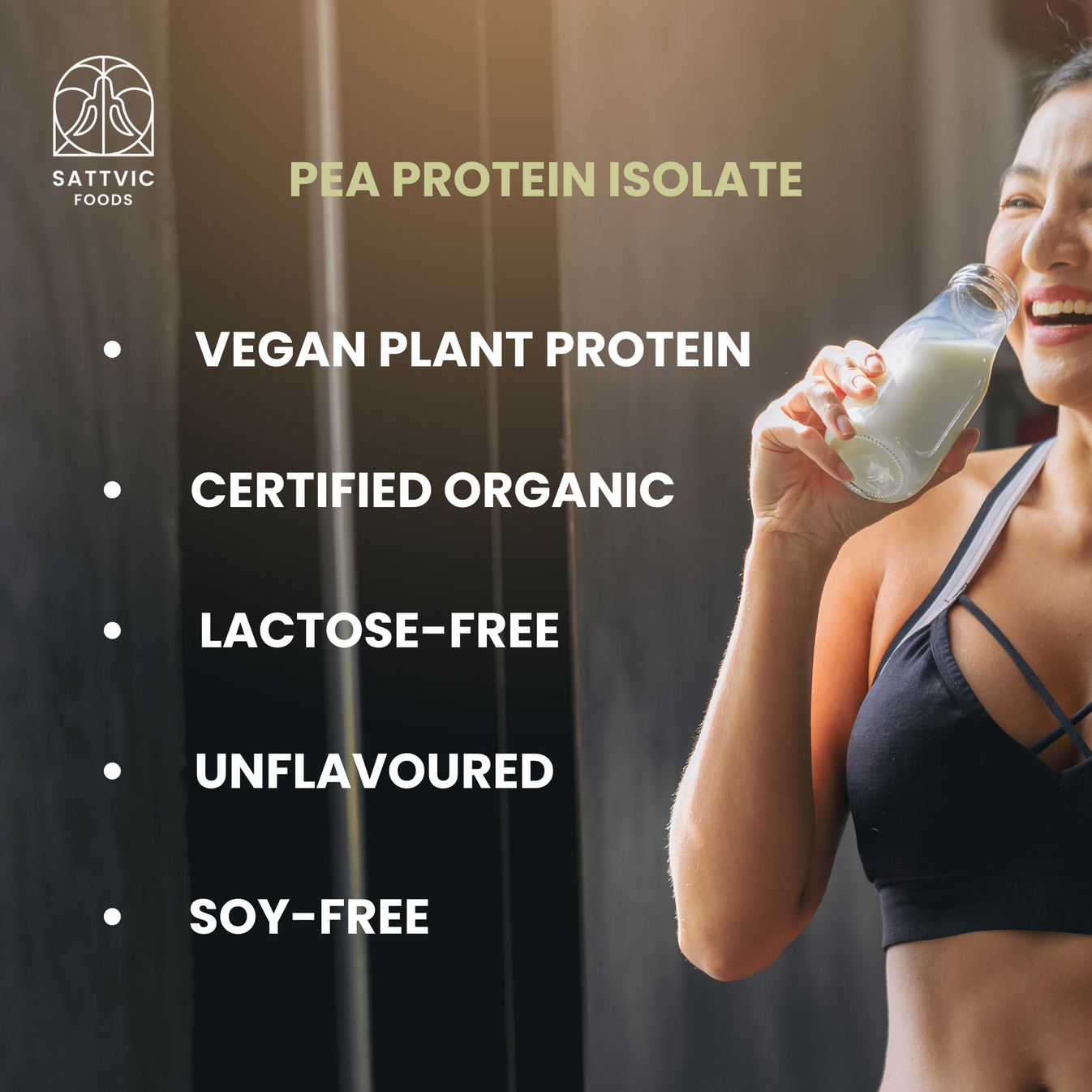Pea Protein Isolate | Organic, Vegan & Lactose-Free – Sattvic Foods