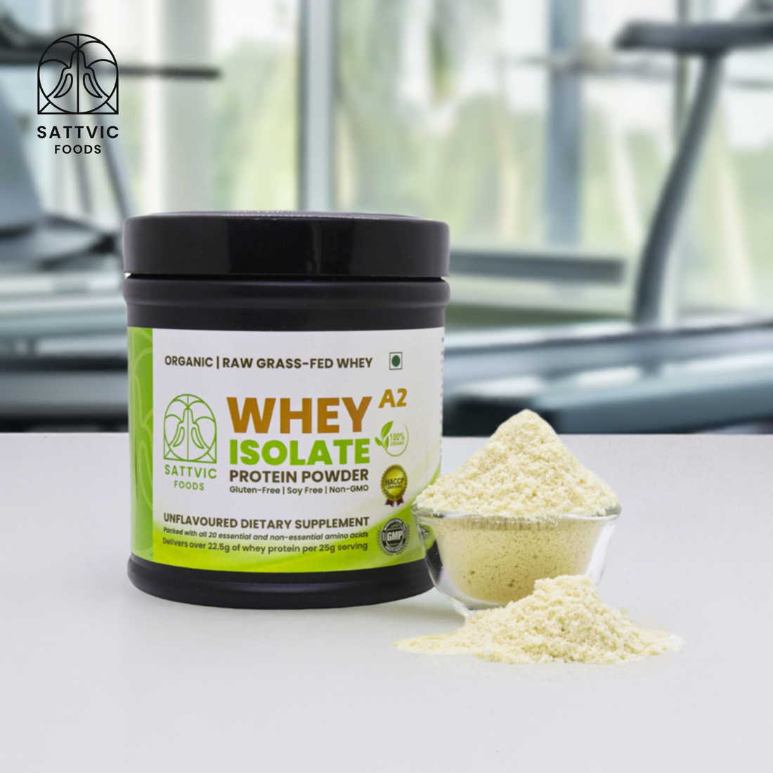 Organic A2 Whey Isolate 90% | High Protein-Low Lactose – Sattvic Foods