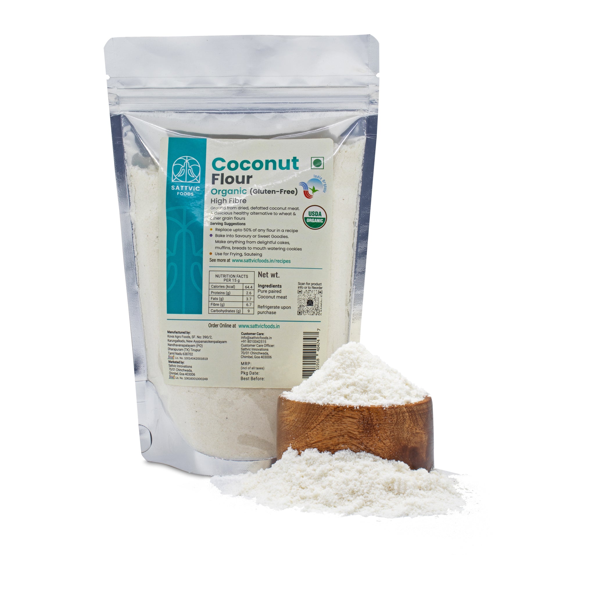 Coconut Flour (Defatted) – Sattvic Foods